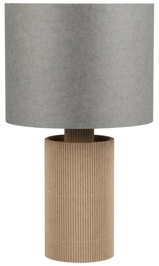 Šedo-béžová stolní lampa (výška 28 cm) Canio – Trio