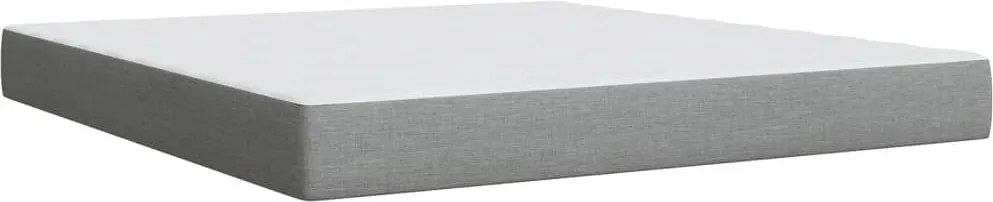 Box spring postel s matrací světle šedá 180 x 200 cm textil 3285981