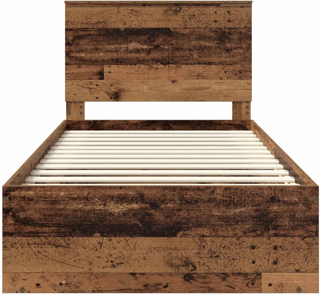 Rám postele Staré dřevo 100 x 200 cm Masivní borové dřevo 3411053