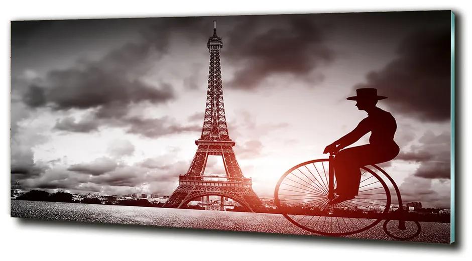 Wallmuralia Foto obraz sklo tvrzené Eiffelova věž Paříž 125x50 cm