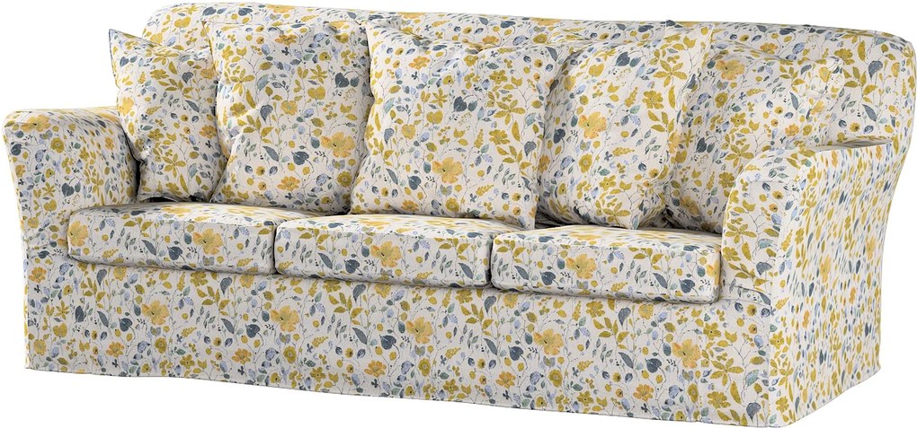 Potah na pohovku IKEA  Tomelilla 3-místná nerozkládací barva žlutá látka pletený vzor, vzorované