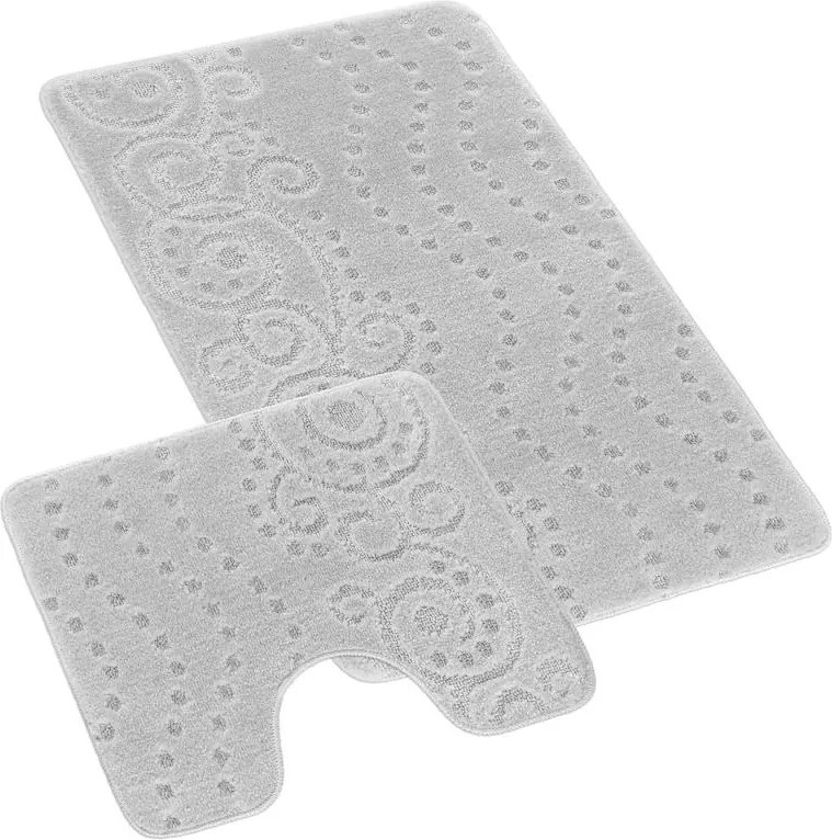 Bellatex SADA BANY 60x100 + 60x50 cm - s výkrojem Šedá 60x100 cm, 60x50 cm (SADA)