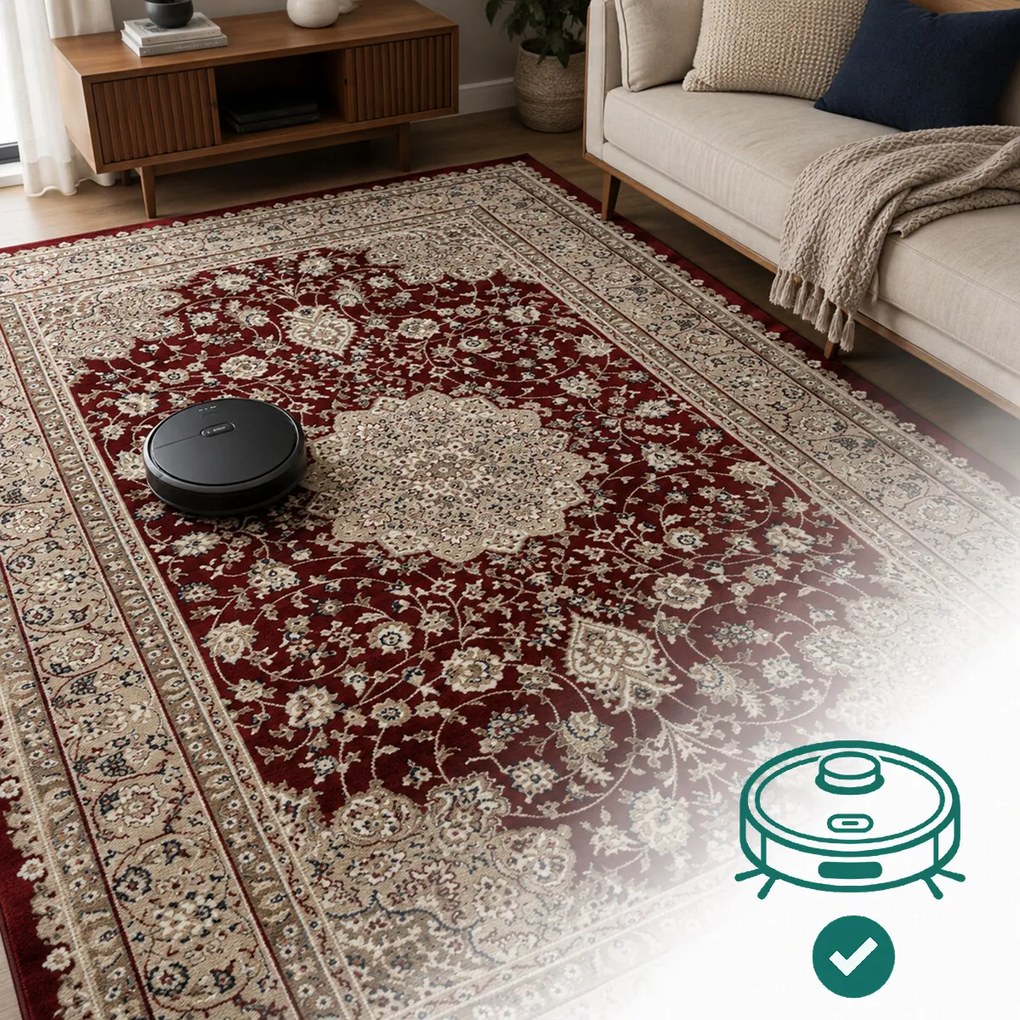 Angel Carpet, Kusový koberec Sultan 12 Red, 160x230, červená, kancelář