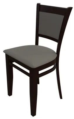 Jídelní židle MOVILE 33 - ořech / šedá ekokůže