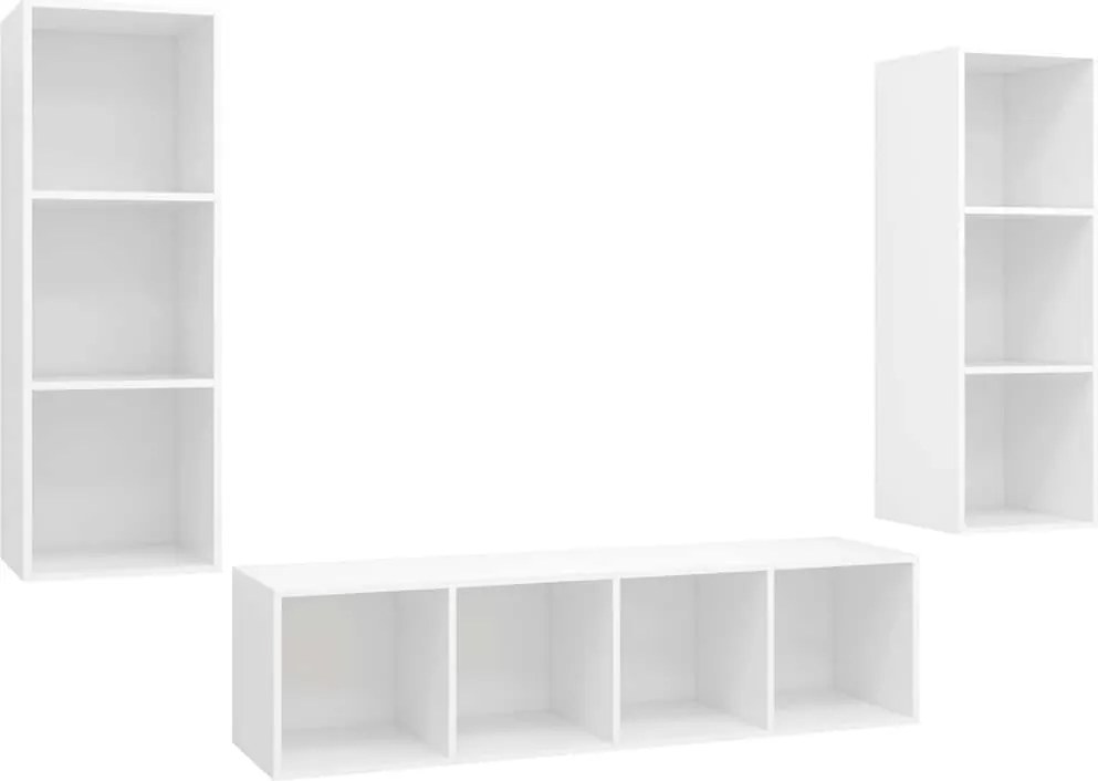 VidaXL TV skříňky 3 ks bílé dřevotříska 3079745