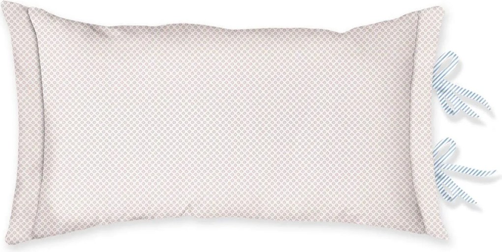 Pip Studio dekorační polštář Desi Garden 35x60 - bílý (Dekorační polštář v bílé barvě s květinami v perkálovém povlaku)