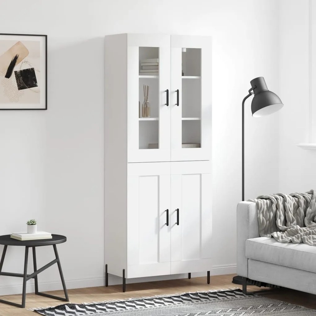 Skříň highboard bílá 69,5 x 34 x 180 cm kompozitní dřevo 3198345
