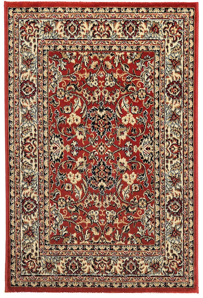 Sintelon, Kusový koberec Teheran Practica 59/CVC, 200x300, červená, chodba / předsíň