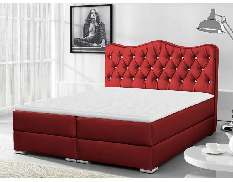 Kontinentální postel Medrins, Rozměr postele: 160x200, Barva:: ekokůže Soft 011