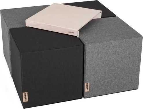 Set stolku se 4 taburety KOSTKO PUR 45