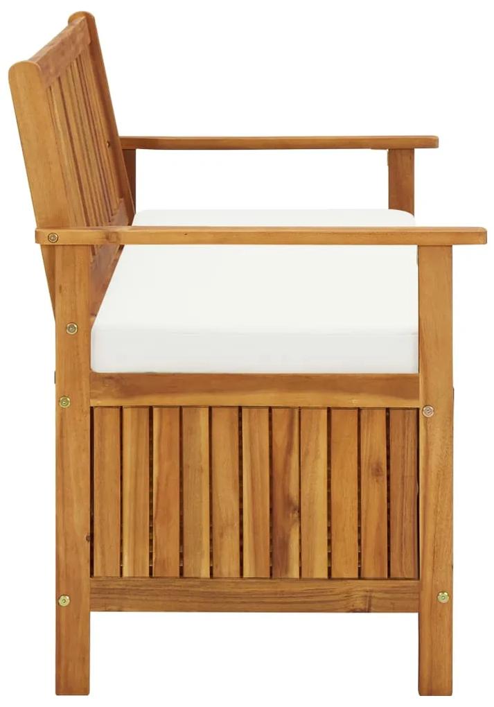 Zahradní úložná lavice 120 x 63 x 84 cm masivní akáciové dřevo - Default Title