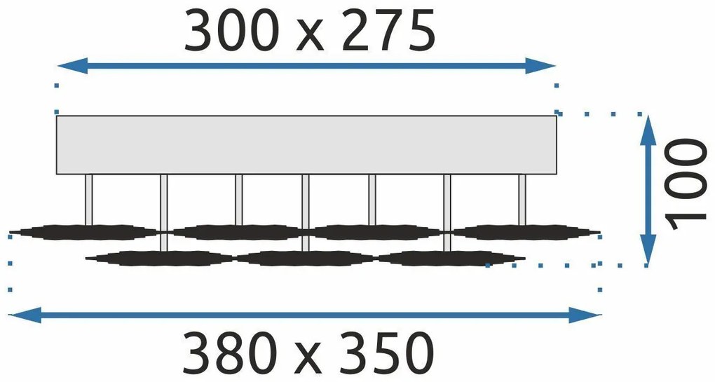 Toolight Toolight, LED stropní svítidlo 38x35cm, 40W, 4000K, 3600lm, MS015-C, chromová, OSW-09627