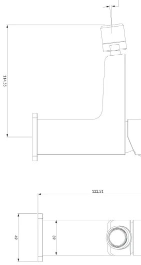 OMNIRES PM7420BL - Bidetová baterie PARMA 12,25 cm matná černá