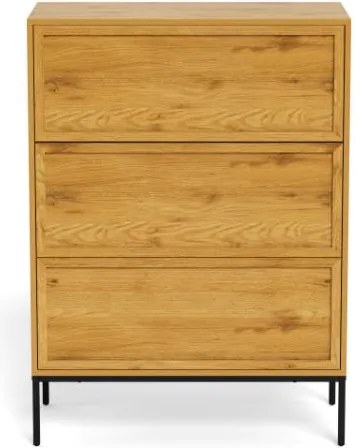 Komoda Palmdale 80 cm dub divoký/černý
