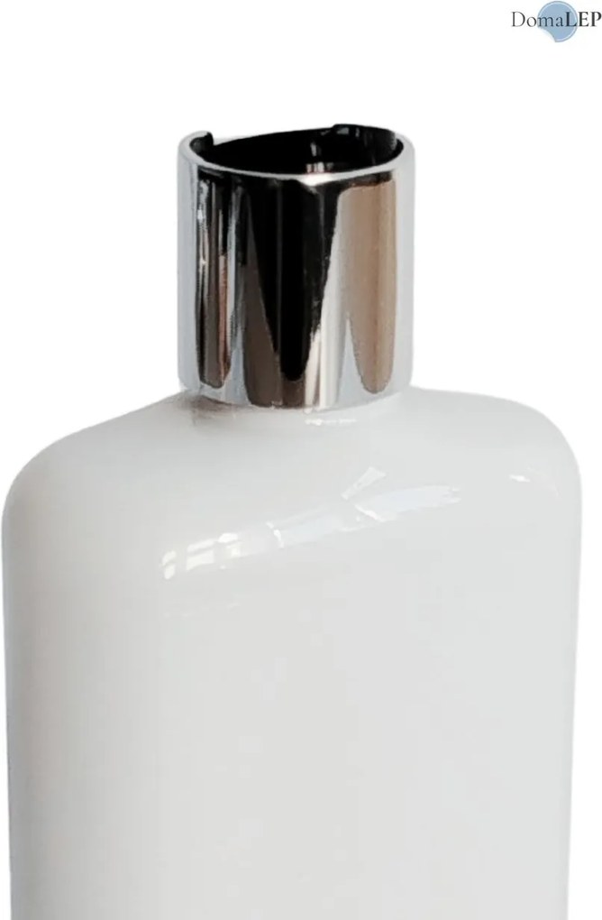 Dávkovač na mýdlo 250 ml bílý s černo-stříbrným DISC TOP LIMA