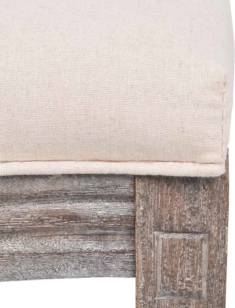 Jídelní židle 2 ks krémové textil 244089