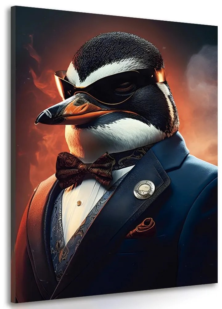 Obraz zvířecí gangster tučňák - 60x90