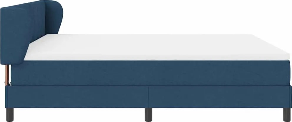 Postel s boxspringem s čelo Modrá 180 x 200 cm textil 3340107