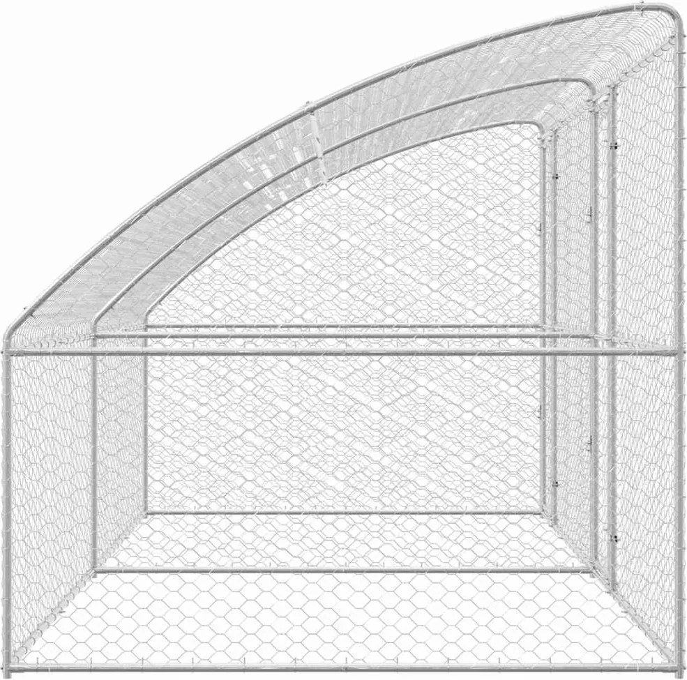 Psí kennel 2 ks Stříbrná 4 x 2 x 2 m Pozinkovaná ocel 3368333