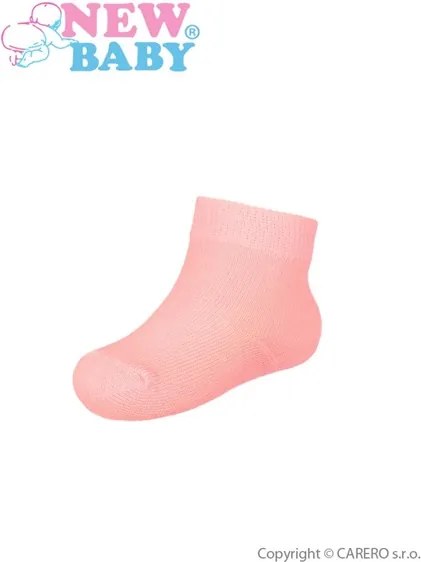 NEW BABY | New Baby | Kojenecké bavlněné ponožky New Baby světle růžové | Růžová | 62 (3-6m)