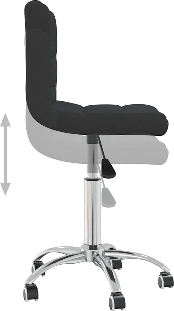 Otočná jídelní židle černá textil 3087537