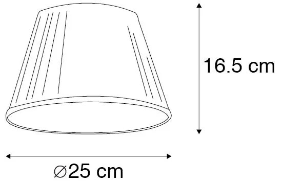 Plisovaný stínidlo bílé 25/16,5 cm