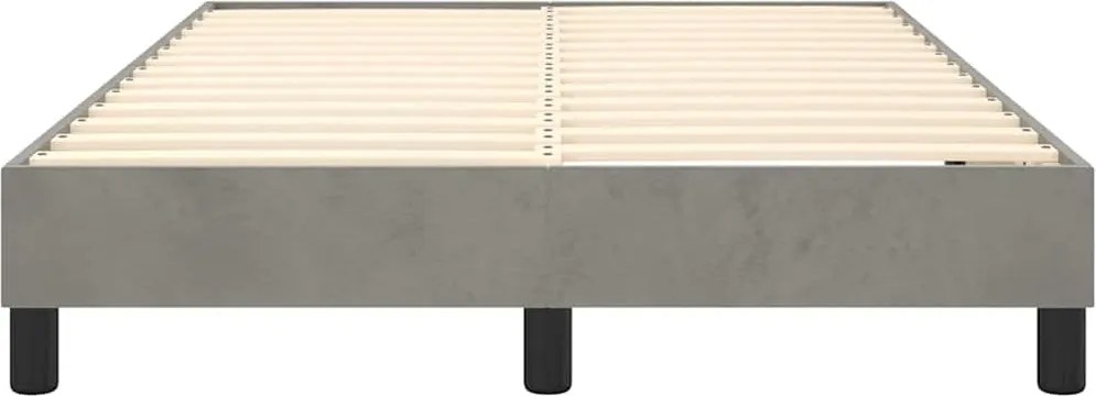 Rám postele s boxspringem světle šedá 120 x 200 cm samet 3120760