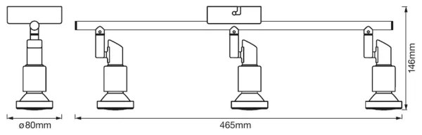 Ledvance - LED Bodové svítidlo SPOT 3xGU10/3W/230V