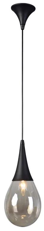 ACA DECOR Závěsné svítidlo ATENA, černá barva, průměr 16 cm