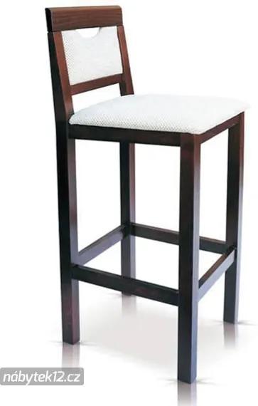 Dřevěná barová židle Kurtis, masiv buku, wenge / an 332, 41x103x41 cm