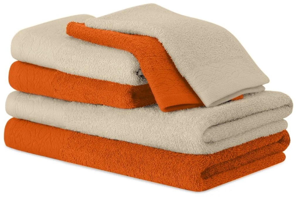 Sada 6 ks ručníků FLOSS klasický styl oranžová