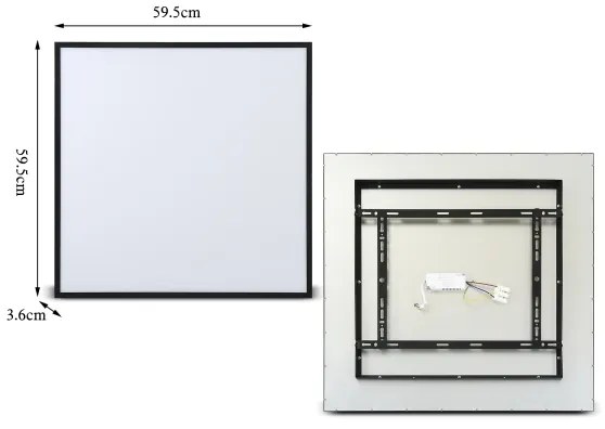 Brilagi - LED Stropní svítidlo SLIMFRAME LED/58W/230V 60x60 cm černá