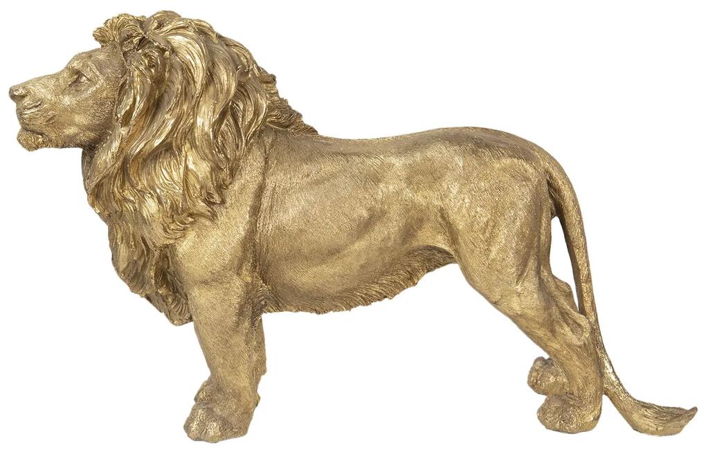 Velká zlatá dekorace lva Lion - 54*16*34 cm