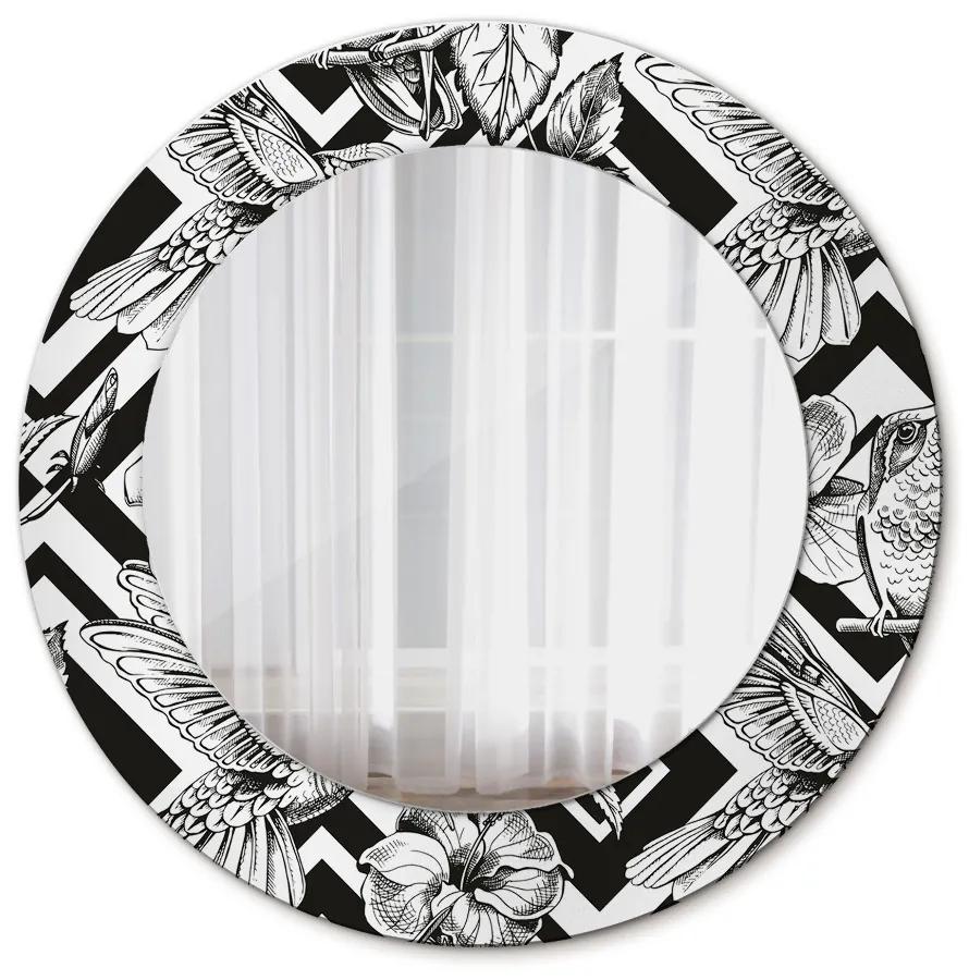 Kulaté dekorativní zrcadlo Kolibřík fi 50 cm