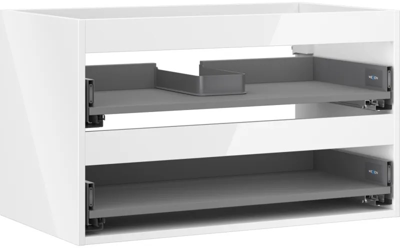 Mexen Box-A korpus skříňky pod umyvadlo 80 cm, 2 zásuvky, bílý lesk - 91AX0-0800-470-2-00