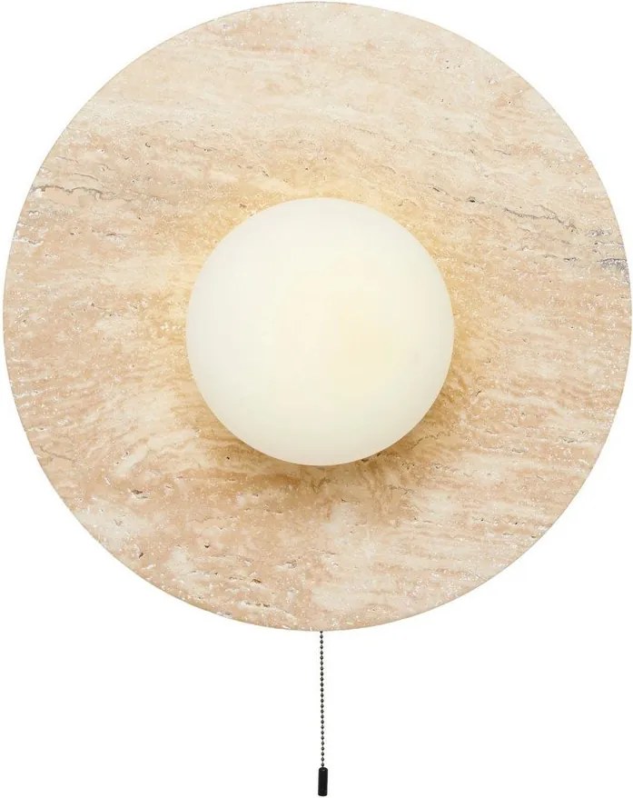 Béžové kamenné nástěnné svítidlo ø 12 cm Hilde – Opviq lights