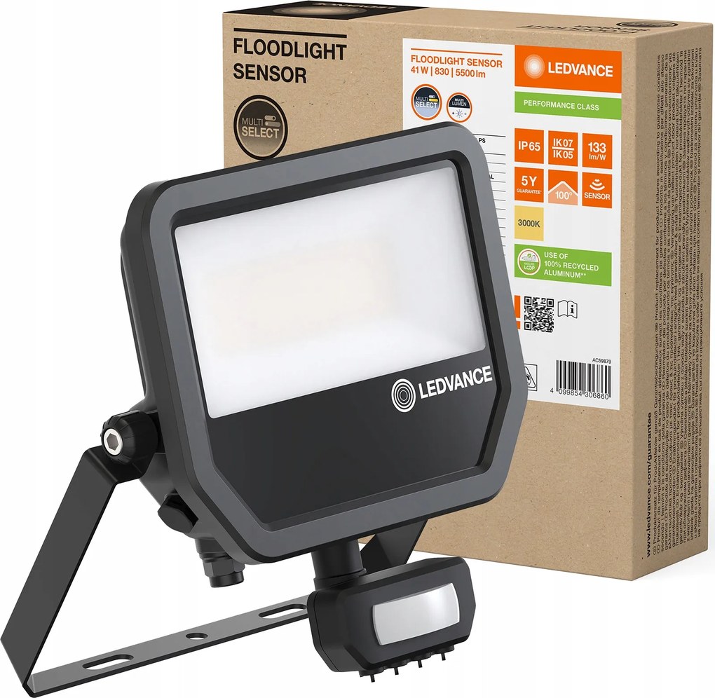 Led reflektor 41W 3000K Snímač pohybu Vodotěsný Ledvance Floodlight