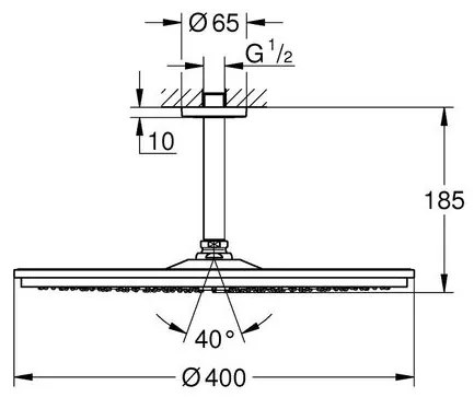 Grohe Rainshower Cosmopolitan Metal Hlavová sprcha G26256000