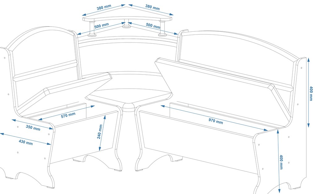 Rohová lavice SENATOR