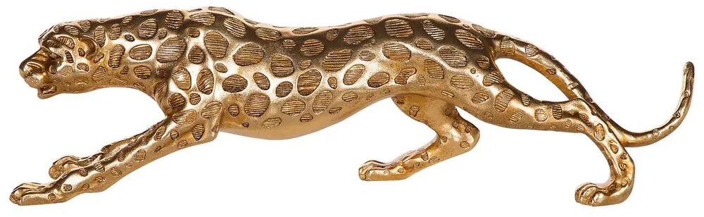Zlatá dekorativní figurka LEOPARD