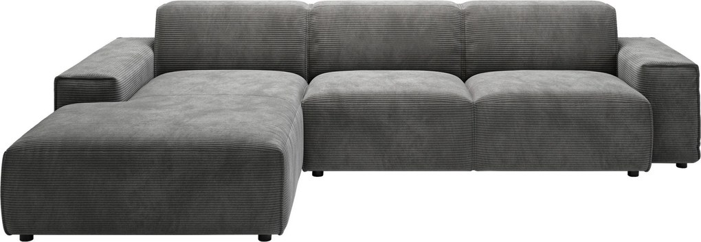 XXXLutz ROHOVÁ SEDAČKA, textil, tmavě šedá Livetastic - Sedací soupravy - 001581035503
