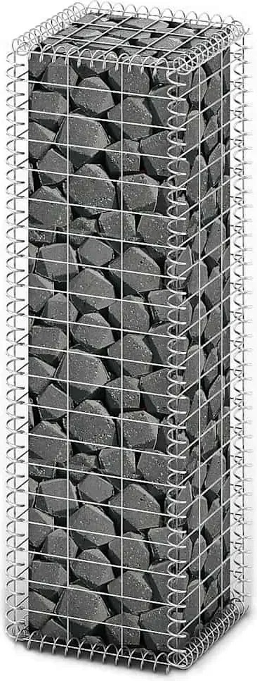 Gabionový koš s víky z pozinkovaného drátu 100 x 30 x 30 cm 141038