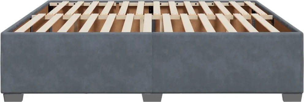Rám postele bez matrace tmavě šedý 200 x 200 cm samet 3284656