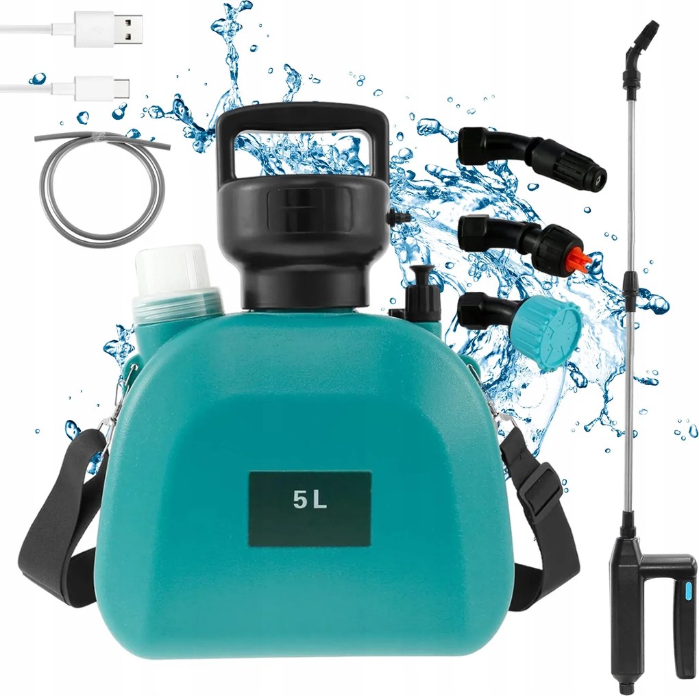 Akumulátorový Zádový Postřikovač Elektrický Ostřikovač 5 L Sada