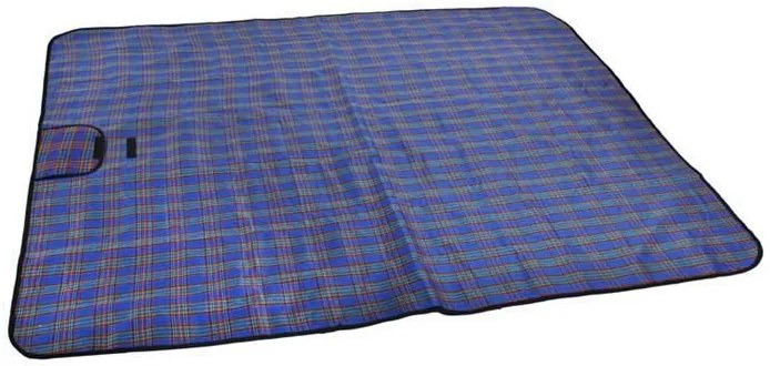 Pikniková deka - modrá kostka 180 x 145 cm