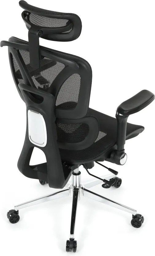 Kancelářská ergonomická židle PORTE — síťovina, černá
