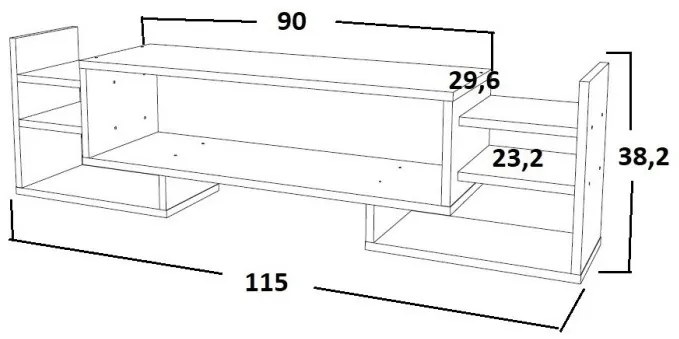 TV stolek SEMA 115 cm bílý