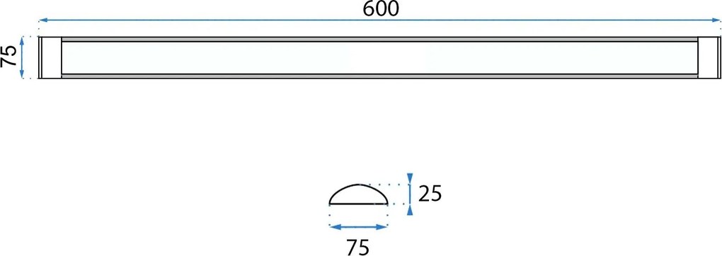 Toolight Rea, Panel LED 60cm Biały 18W, OSW-10240