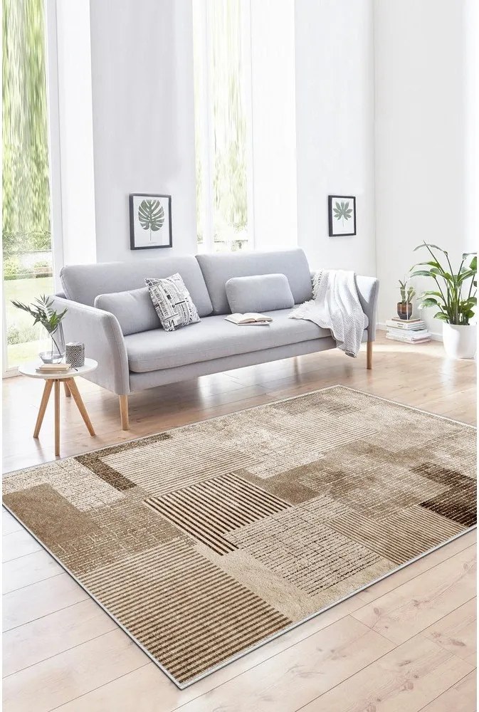 Béžový pratelný koberec 50x80 cm Cubo – Vitaus