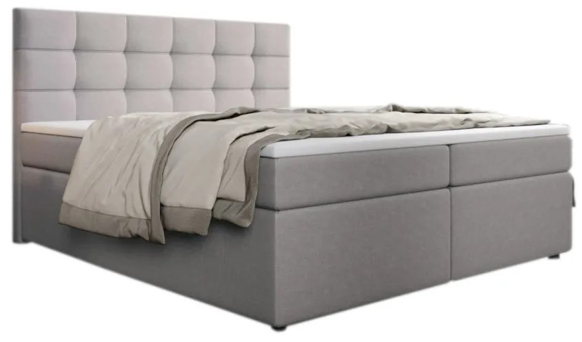 Expedo Čalouněná postel boxspring SALMA + topper, 160x200, inari 22